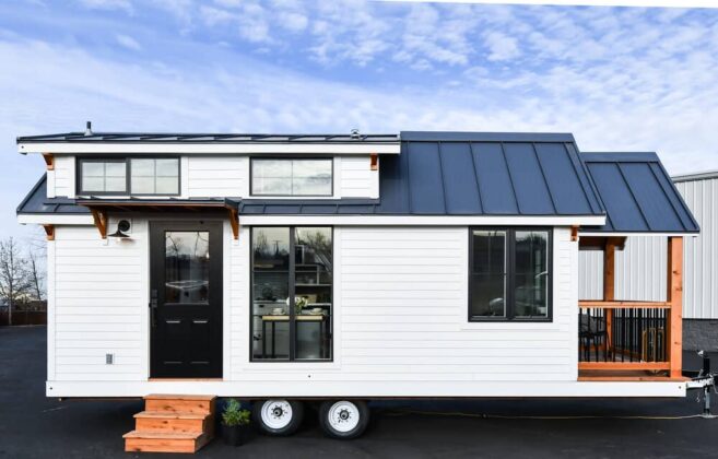 Cette mini maison possède un espace extérieur privatif - Tiny House France